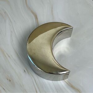 Vintage | Accents | Vintage 9s Silver Crescent Moon Trinket Box Art ...